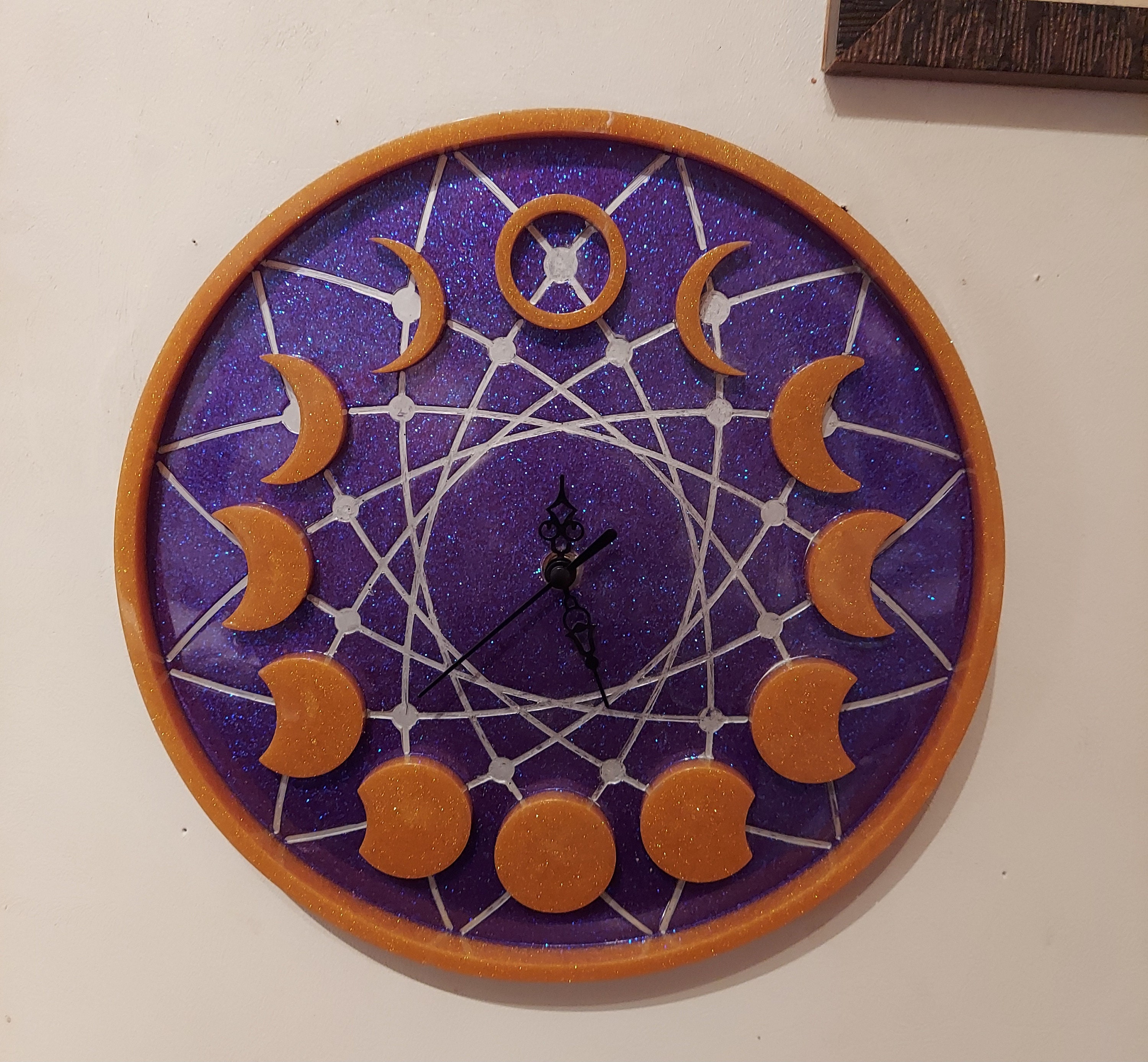 Moon Phase Wall Clock, Phases of the Moon, Clock, Wall Hanger, Gift ...