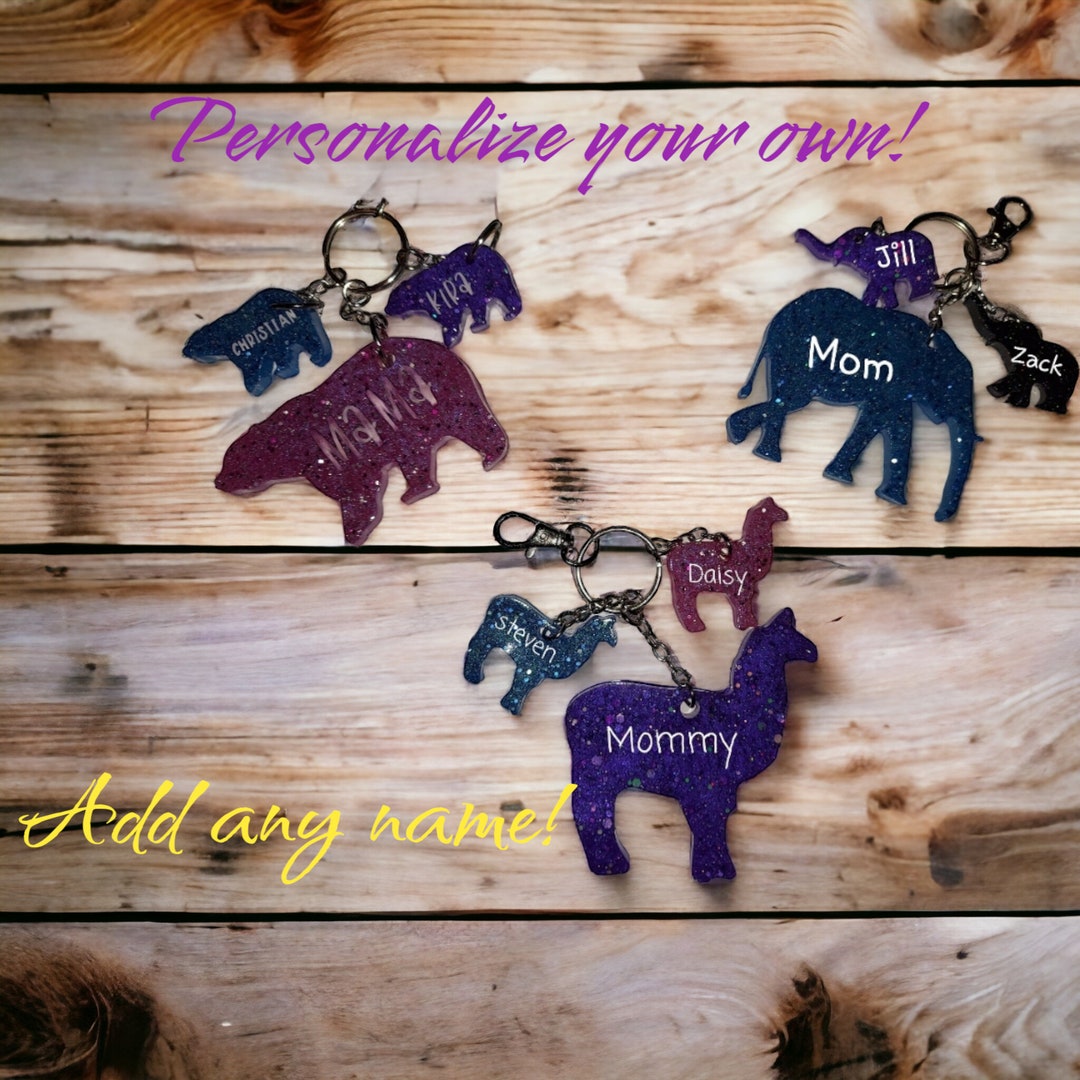 Parent Keychain, With Names, for Mom, for Dad, Gift, Birthday, Mom and ...