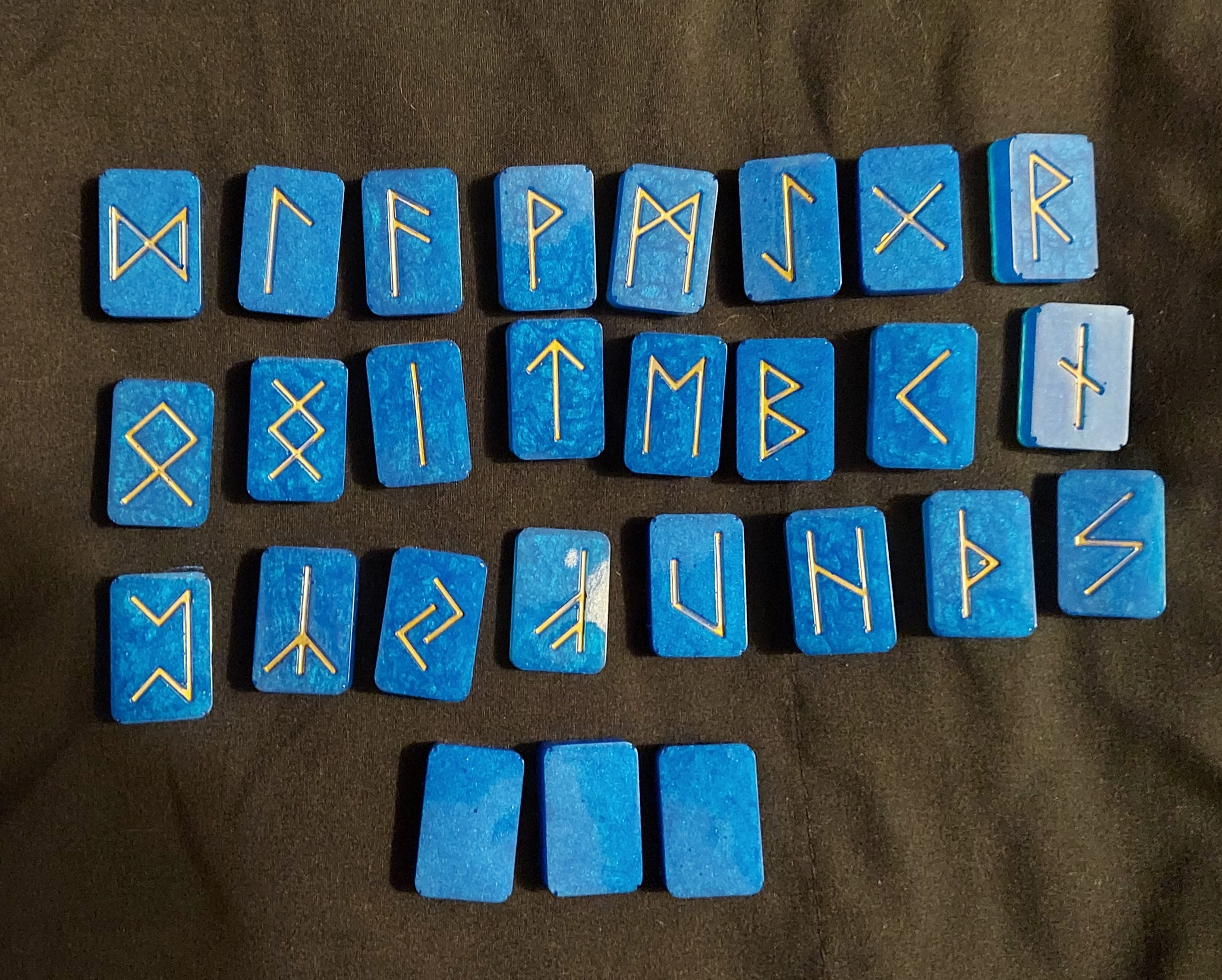 Viking Rune Set With Meanings Chart, Elder Futhark, Divination Runes ...