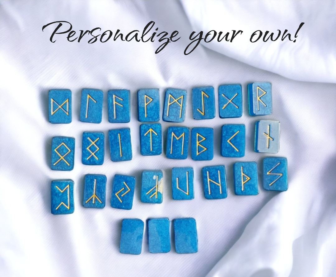 Viking Rune Set With Meanings Chart, Elder Futhark, Divination Runes ...