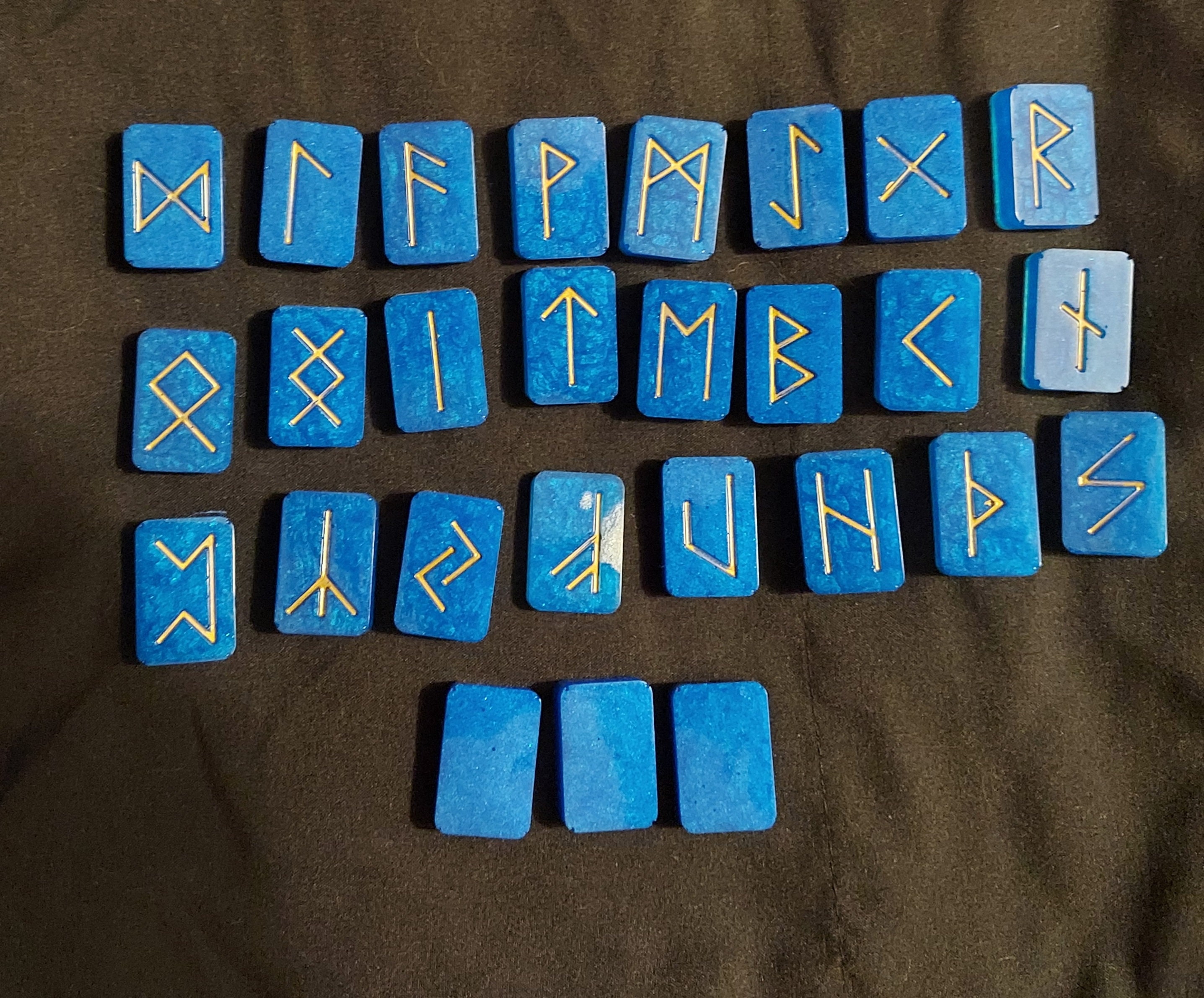Viking Rune Set With Meanings Chart, Elder Futhark, Divination Runes ...
