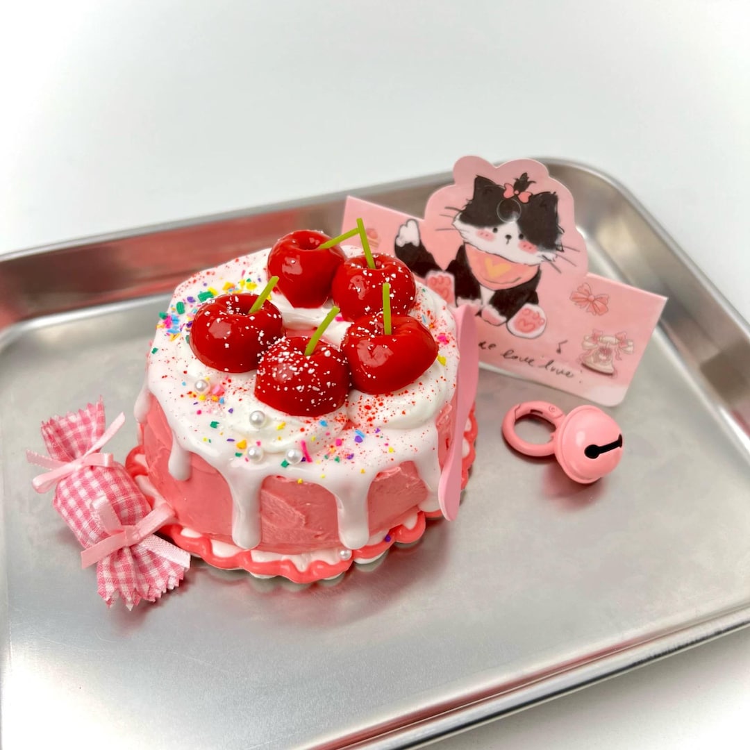 Cherry Birthday Cake Squishy - Fluffy Frosting & Juicy Cherries - Ultra ...