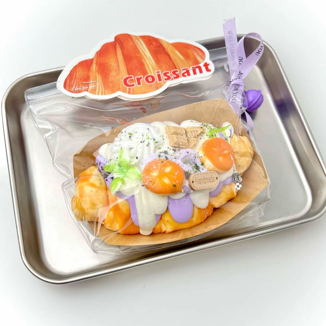 Giant Croissant Handmade Squishy Toy | Sensory Fidget Stress Balls for ...