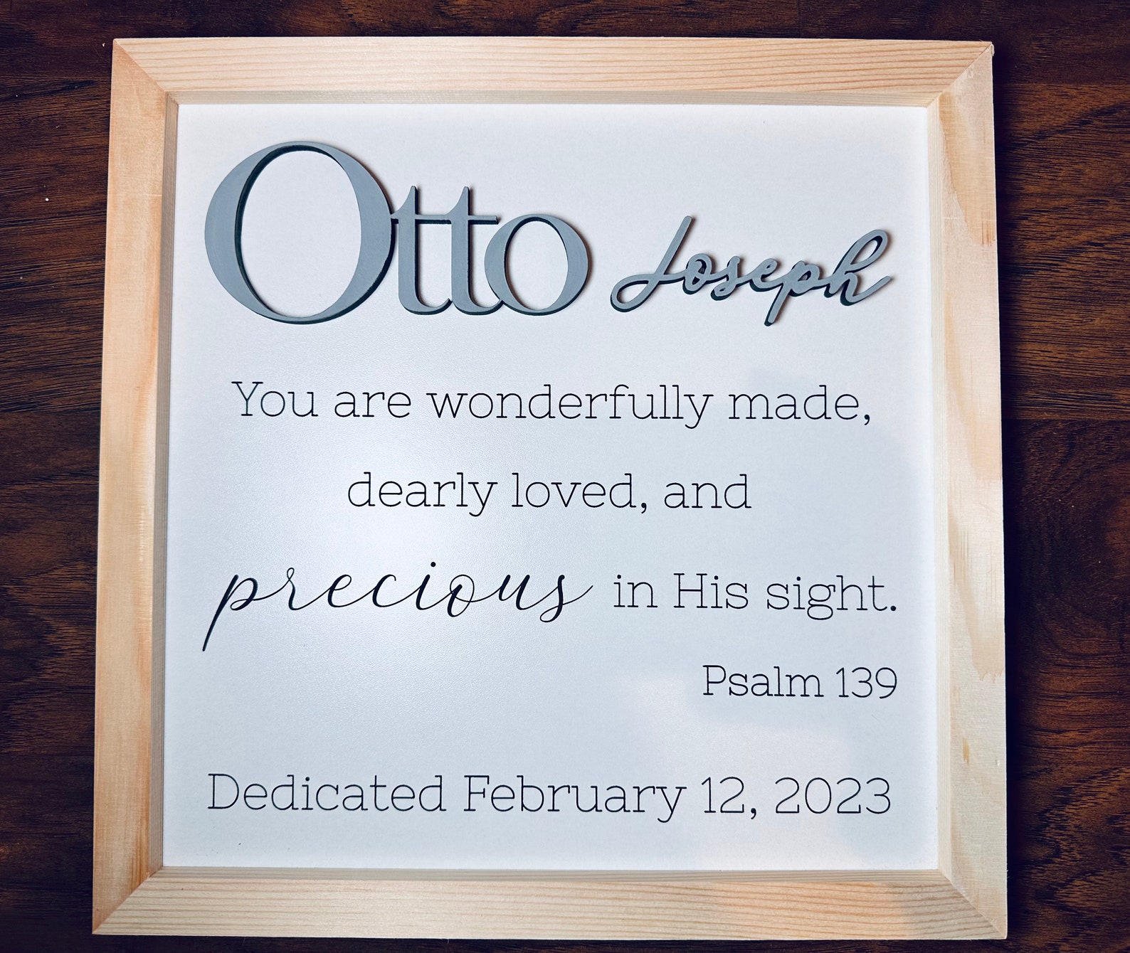 Personalized Baby Dedication Sign, Baby Baptism, Christening Gift - Etsy