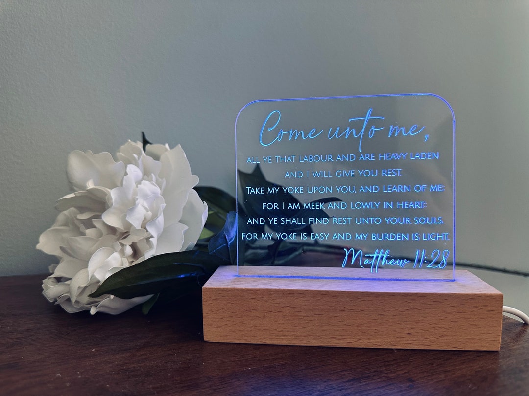 Personalized Light Stand, Christian Sign, Religious, Nightlight - Etsy