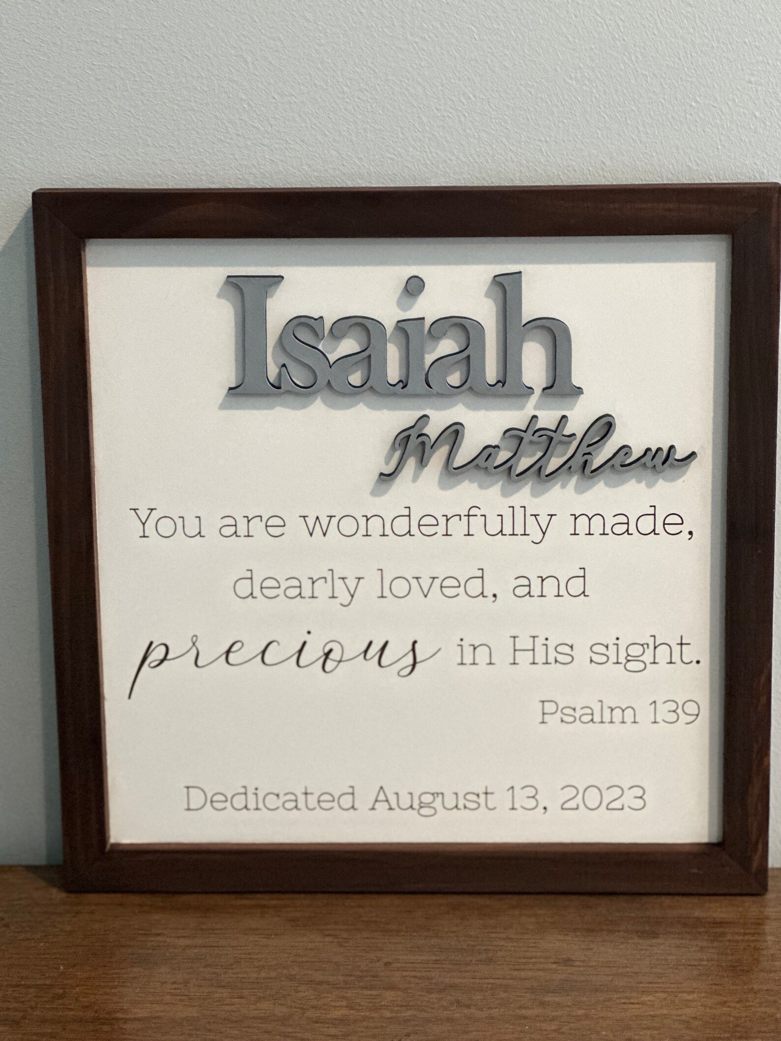 Personalized Baby Dedication Sign, Baby Baptism, Christening Gift - Etsy