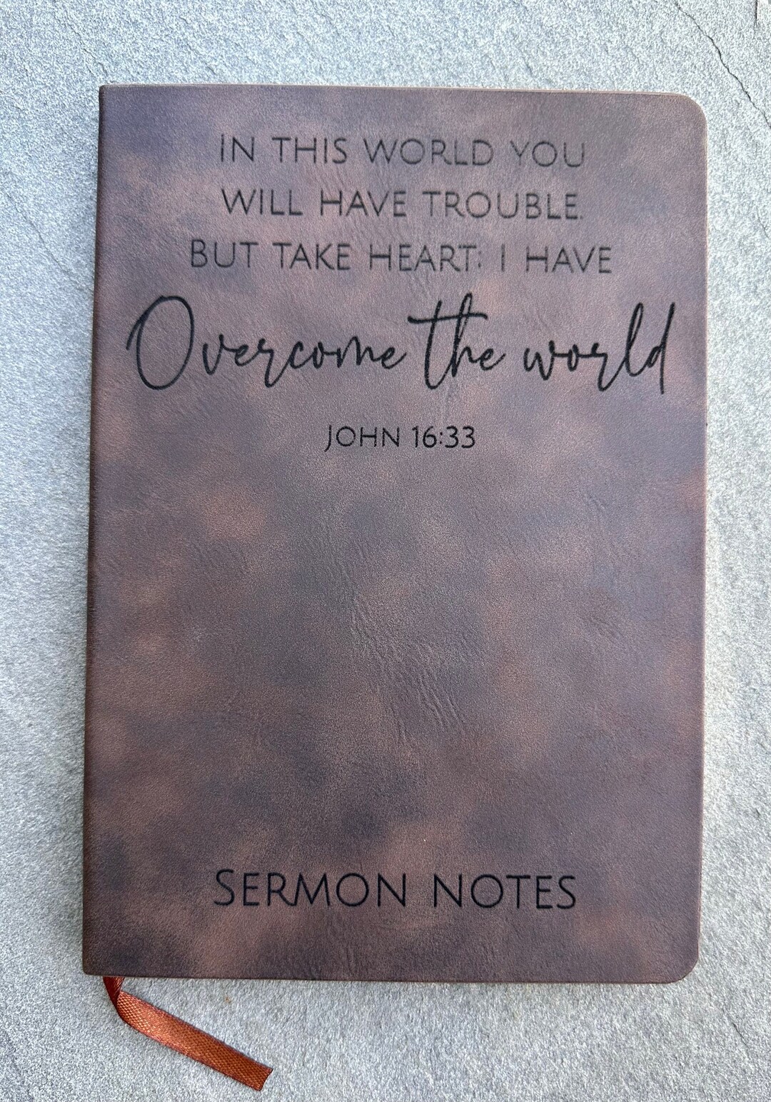 Personalized Christian Journal, Religous, Sermon Notes, Custom Engraved ...
