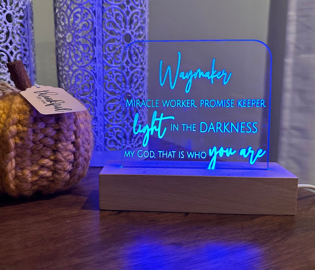 Personalized Light Stand, Christian Sign, Nightlight, Religious, - Etsy
