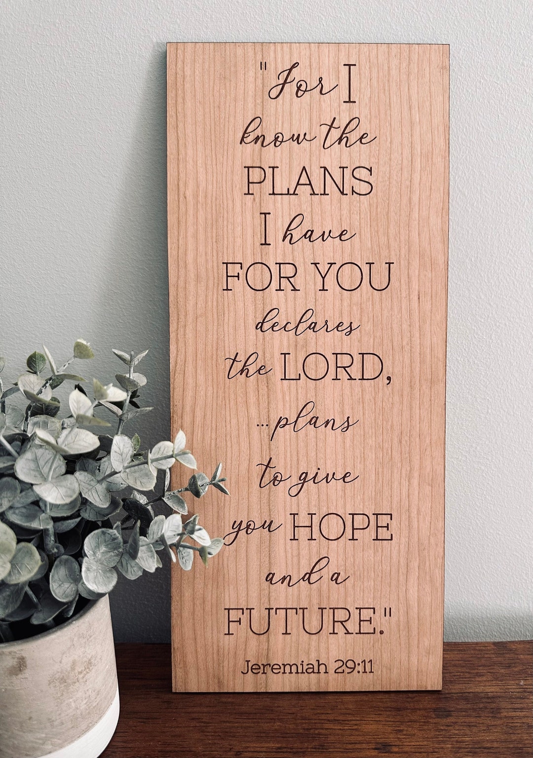 Christian Wood Engraved Sign, Scripture, Religious, Faith - Etsy