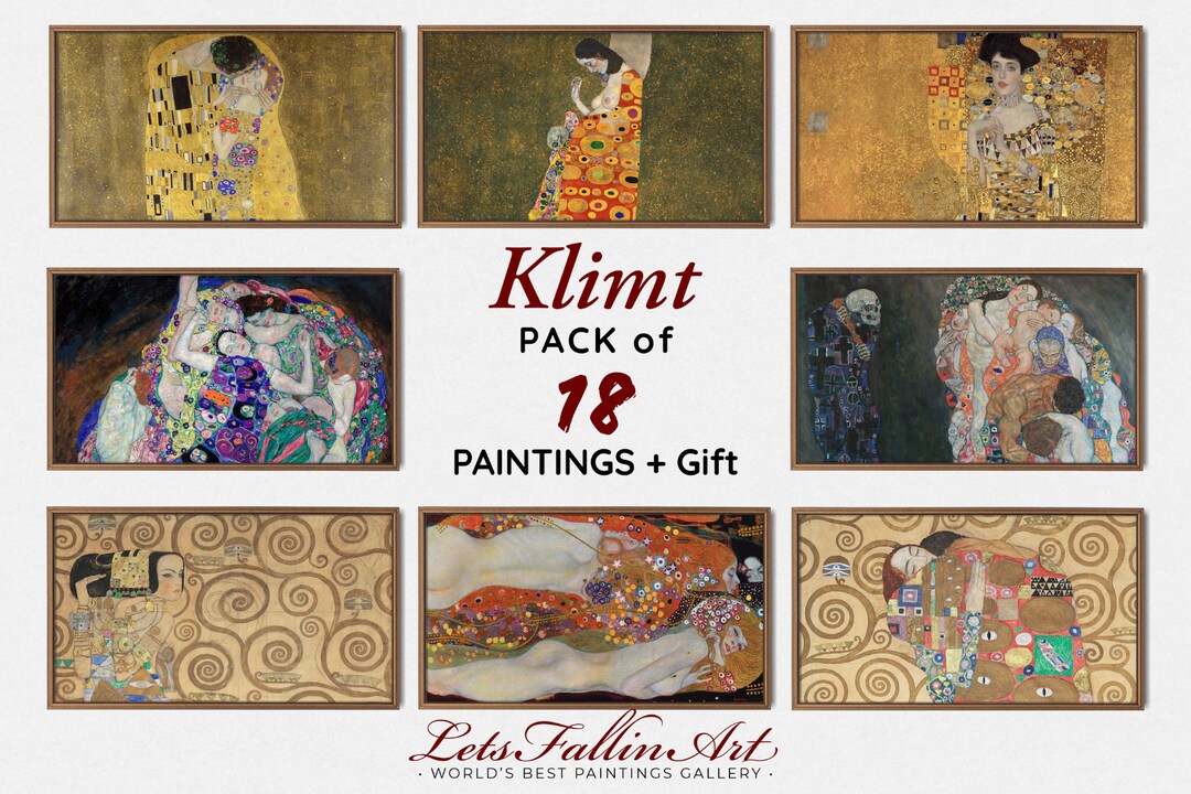 GUSTAV KLIMT - Set of 18 Paintings Collection Plus Gift | Samsung the ...