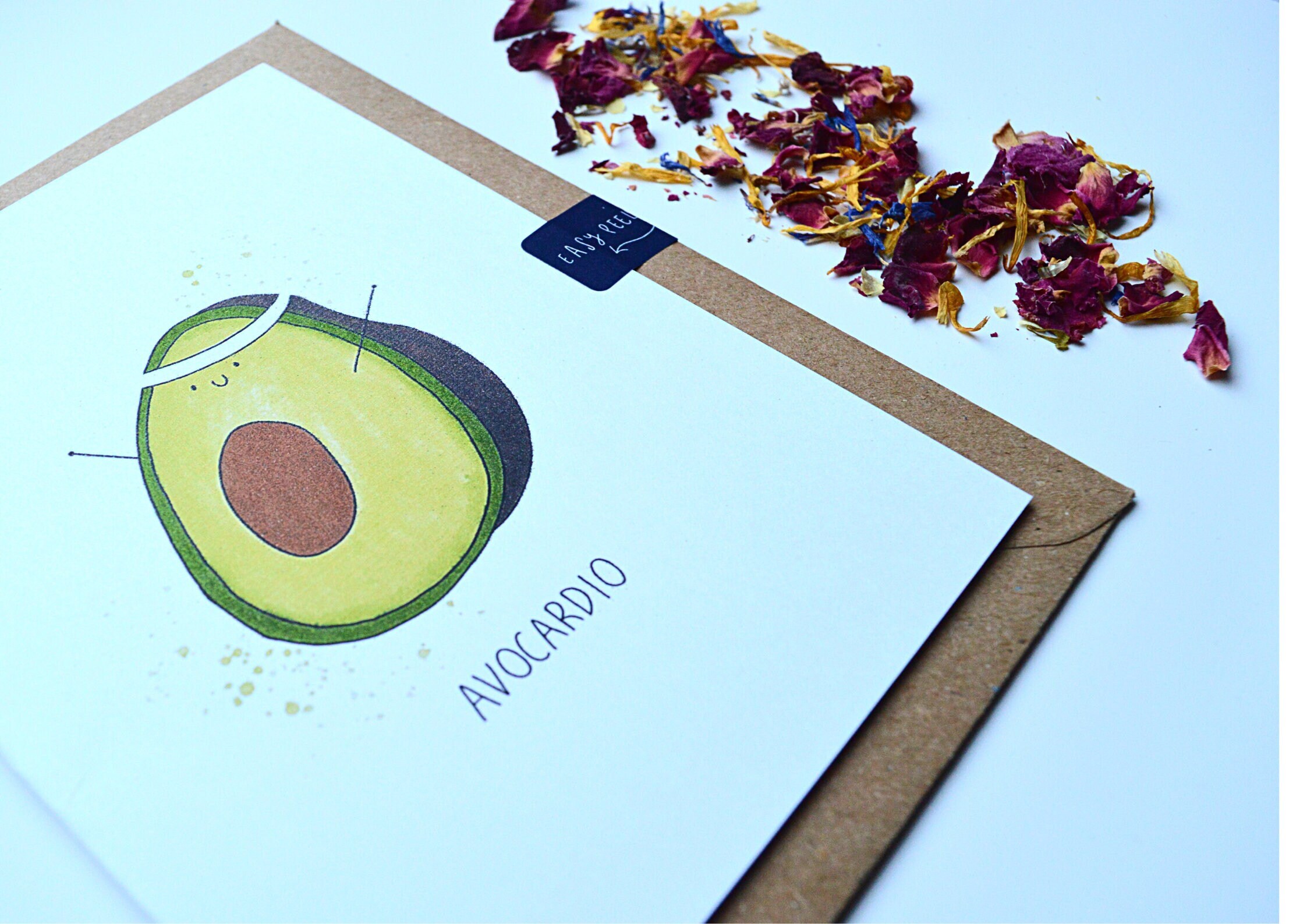 Avocado Card Fitness Funny Birthday Card Cute Birthday Card Friend ...