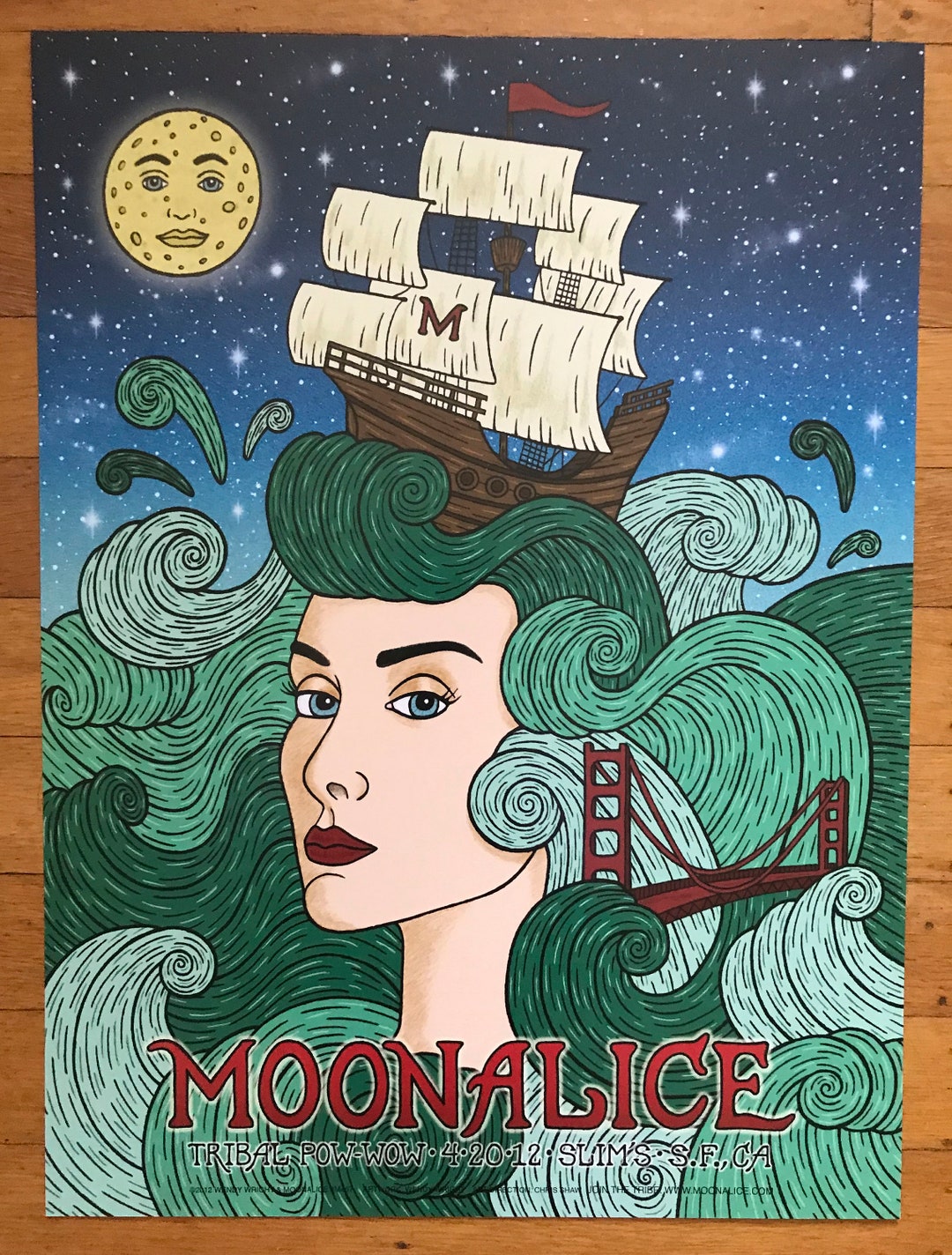 Moonalice Concert Poster, Music Poster, Poster Art, Rock Poster, San ...