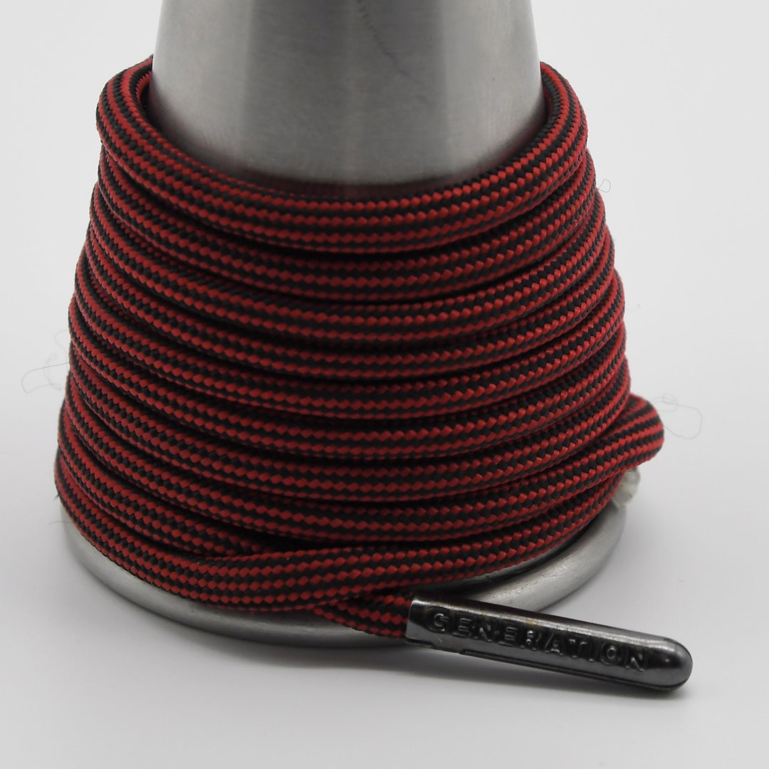 Red Black Paracord Generation Laces With a LIFETIME GUARANTEE Boot ...