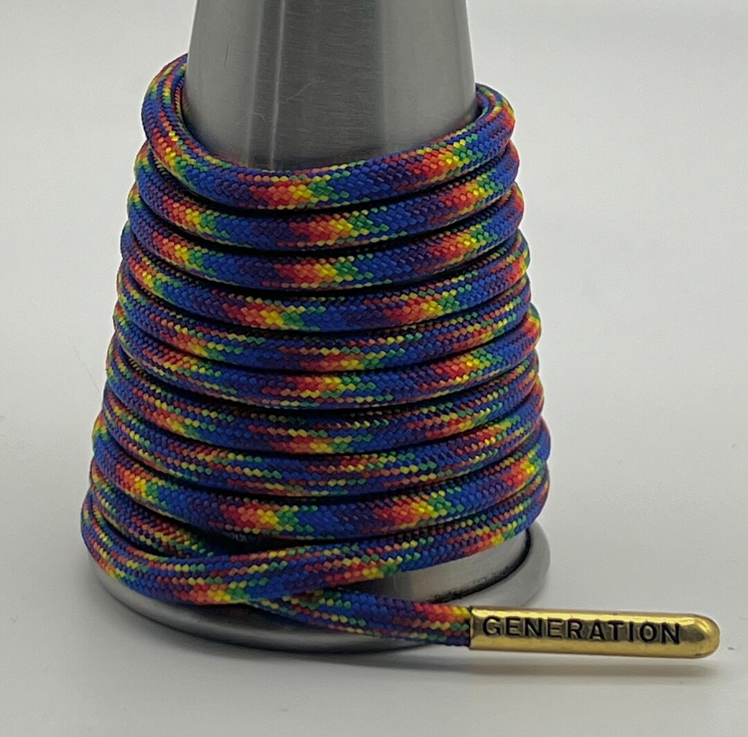 Rainbow Lgbqt Paracord Generation Laces With a LIFETIME GUARANTEE Boot Laces Sneaker Laces Shoe ...