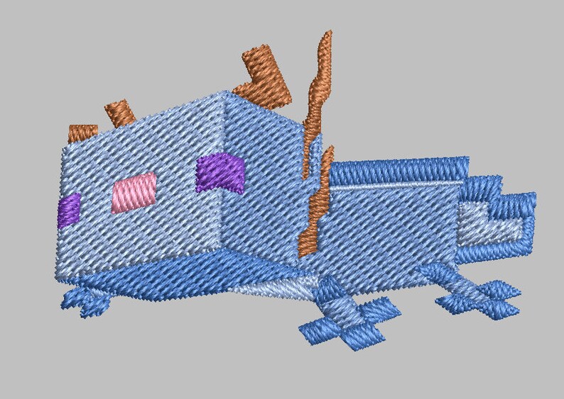 Minecraft Axolotl 3-pack Embroidery Designs digital File - Etsy Canada