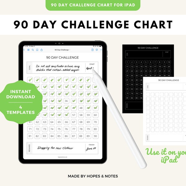 90 Day Habit Tracker Printable - Etsy