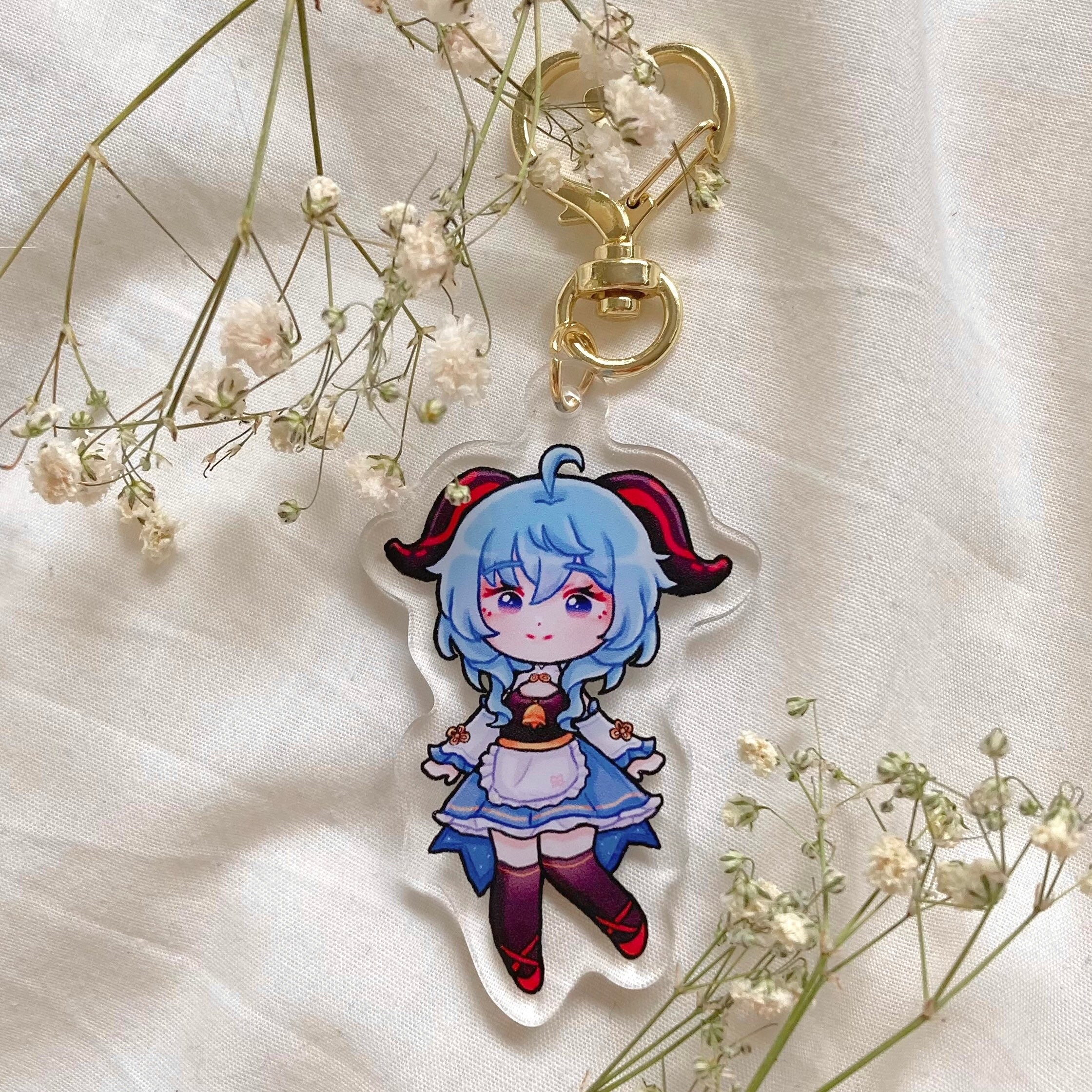 Ganyu/kokomi Genshin Keychain - Etsy