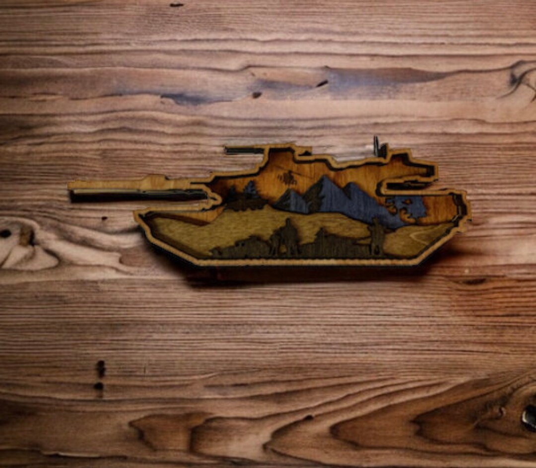 M1A2 Abrams Tank 3D Laser Cut Relief - Etsy