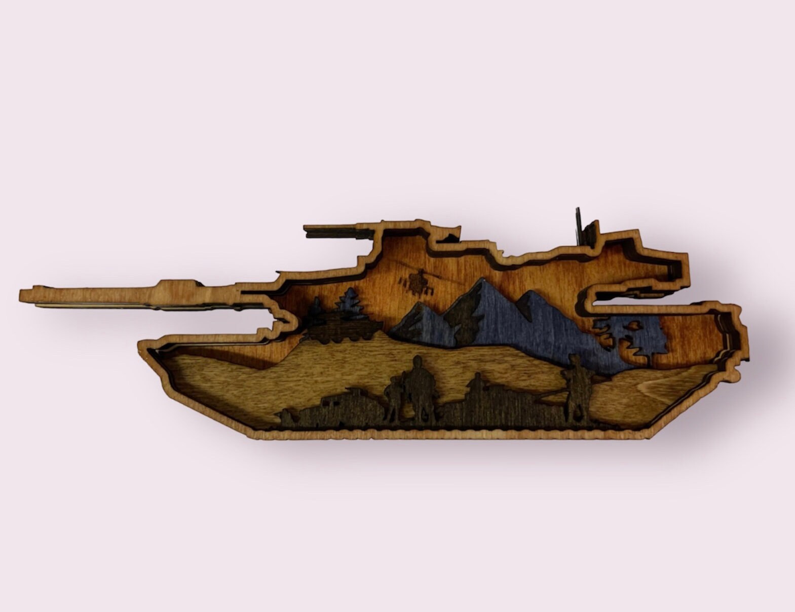M1A2 Abrams Tank 3D Laser Cut Relief - Etsy