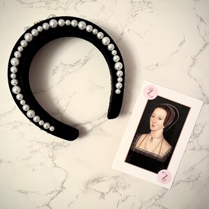 Queen Anne Crown - Handmade Headpiece - Black Luxury Headband - Jeweled ...