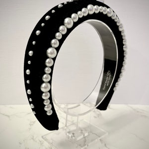 Queen Anne Crown - Handmade Headpiece - Black Luxury Headband - Jeweled ...