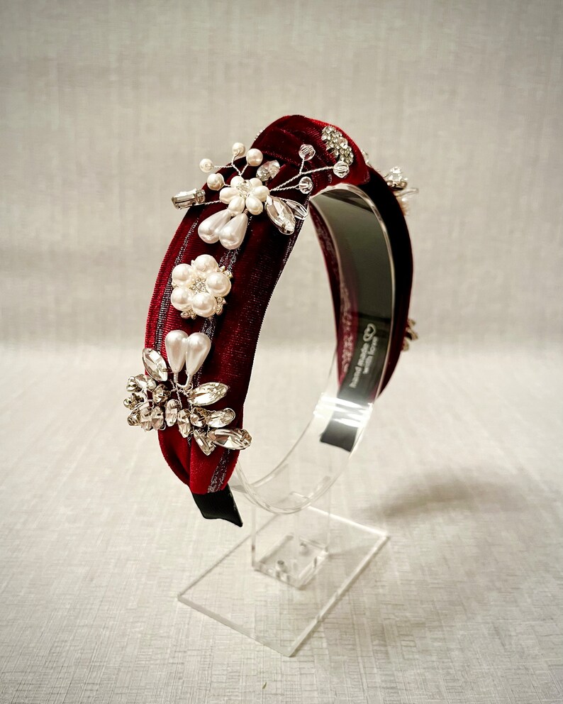 Queen Jane Crown - Handmade Headpiece - Red Luxury Headband - Jeweled ...