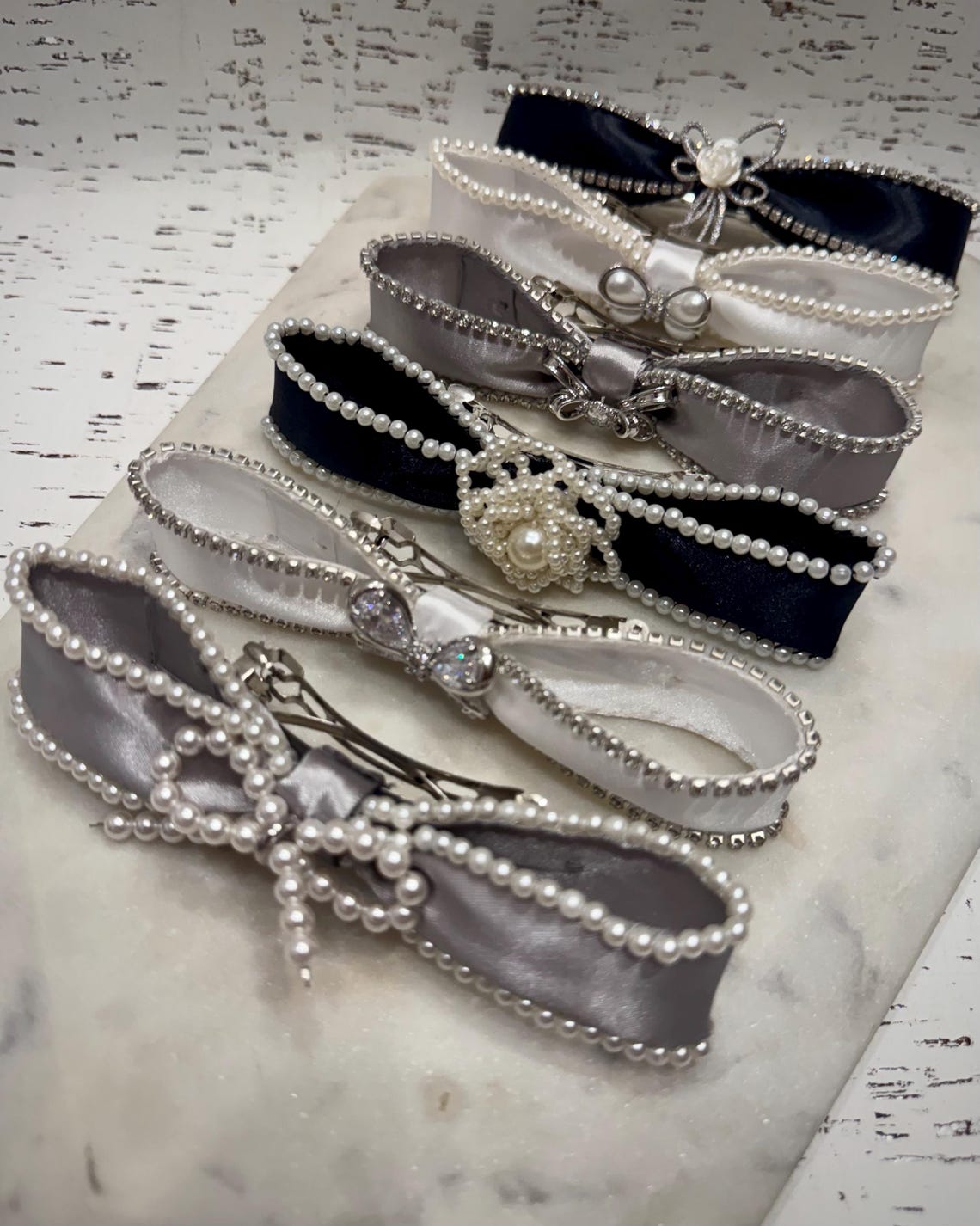 Petit Royal Bows - Emily in Paris - White, Grey & Black Bows - Luxury ...