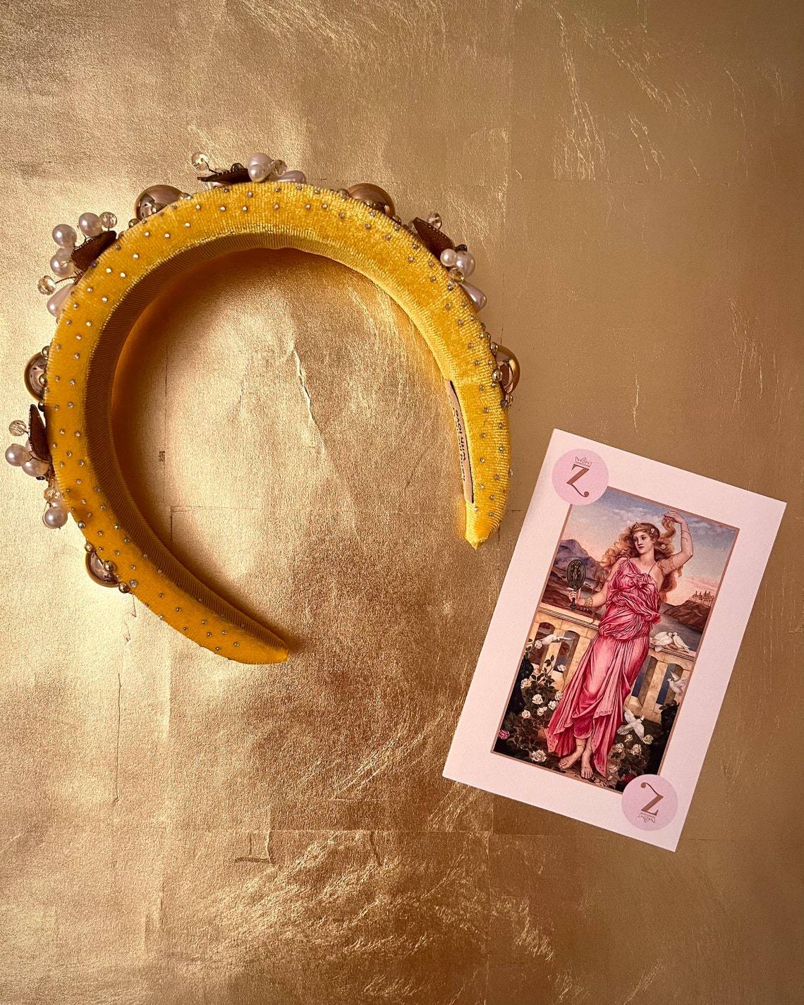 Queen Helen Crown - Handmade Headpiece - Yellow Luxury Headband ...