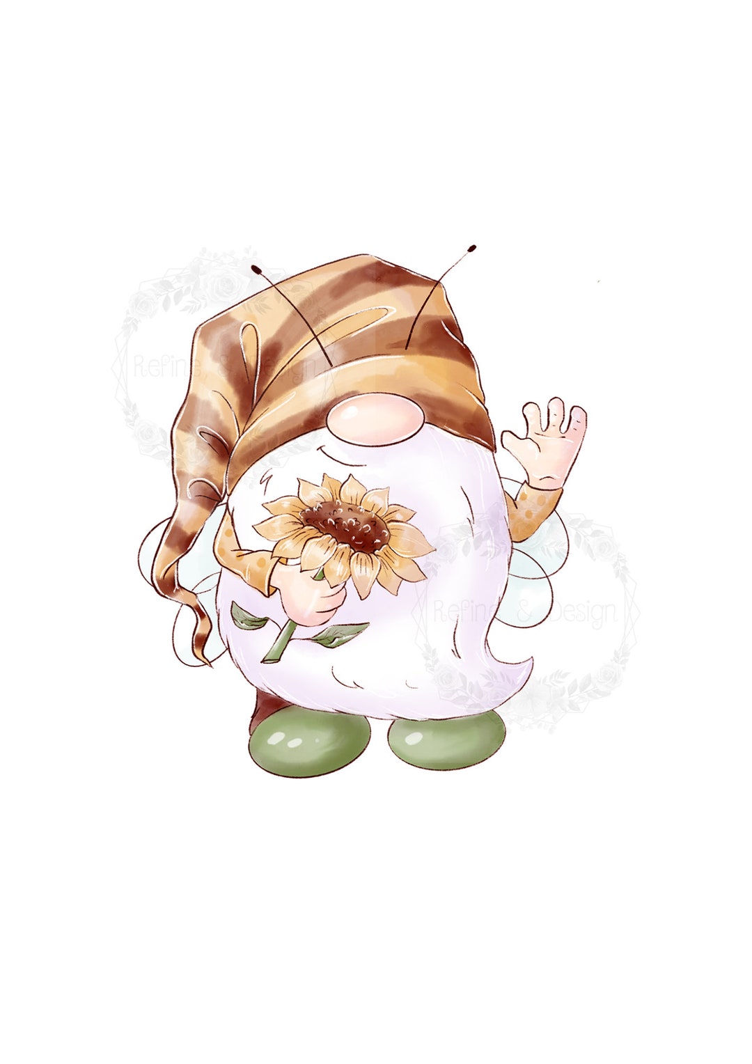 Gonk With Sunflower Svg Digital Download, Svg Png Dxf Eps, Instant ...