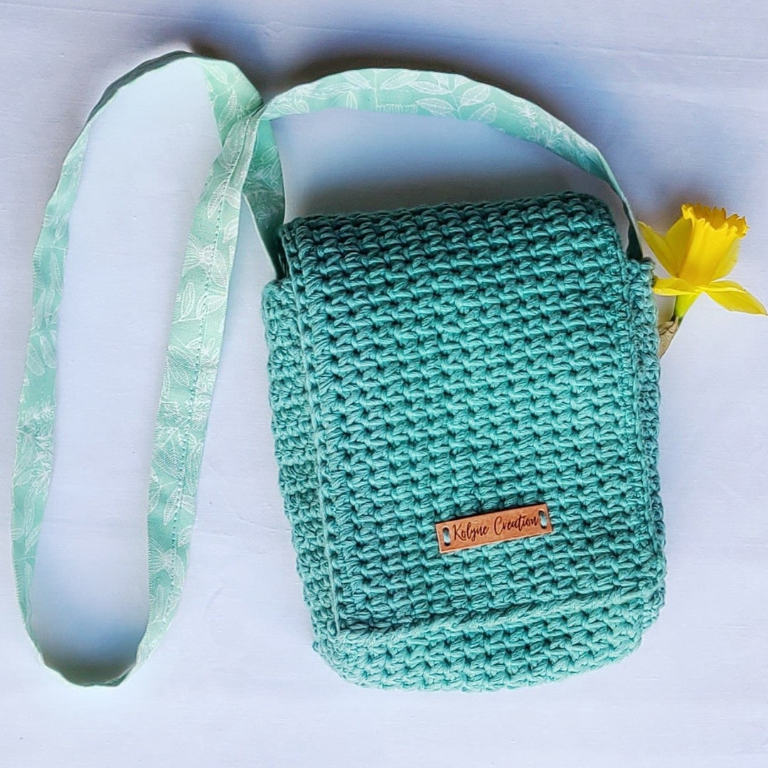 Sac Bandoulière fait Main Au Crochet Vert Lichen - Etsy