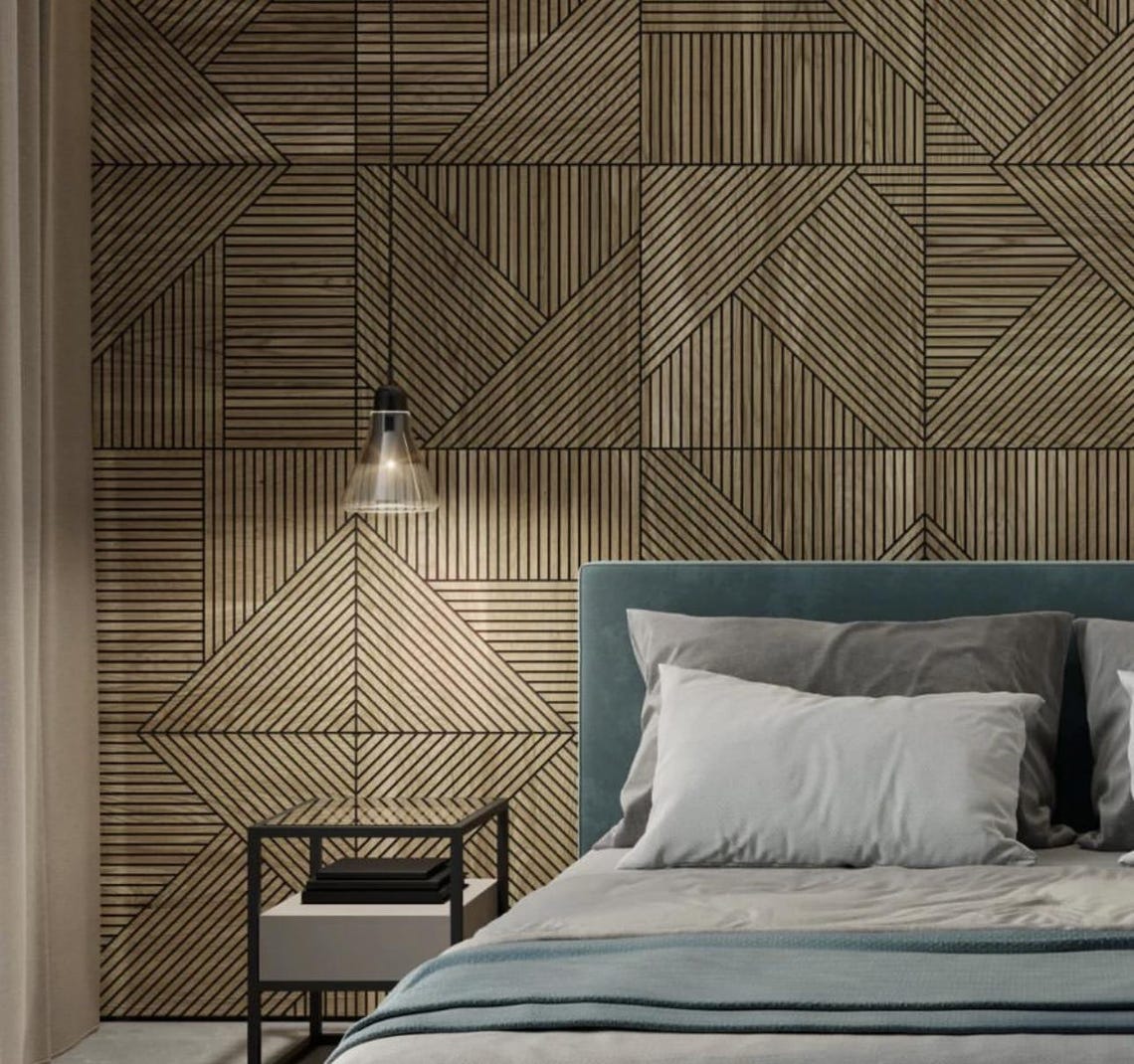 BMD Studio Wooden Wall Panels 10'' X 10'', Wooden Headboard, Wooden ...