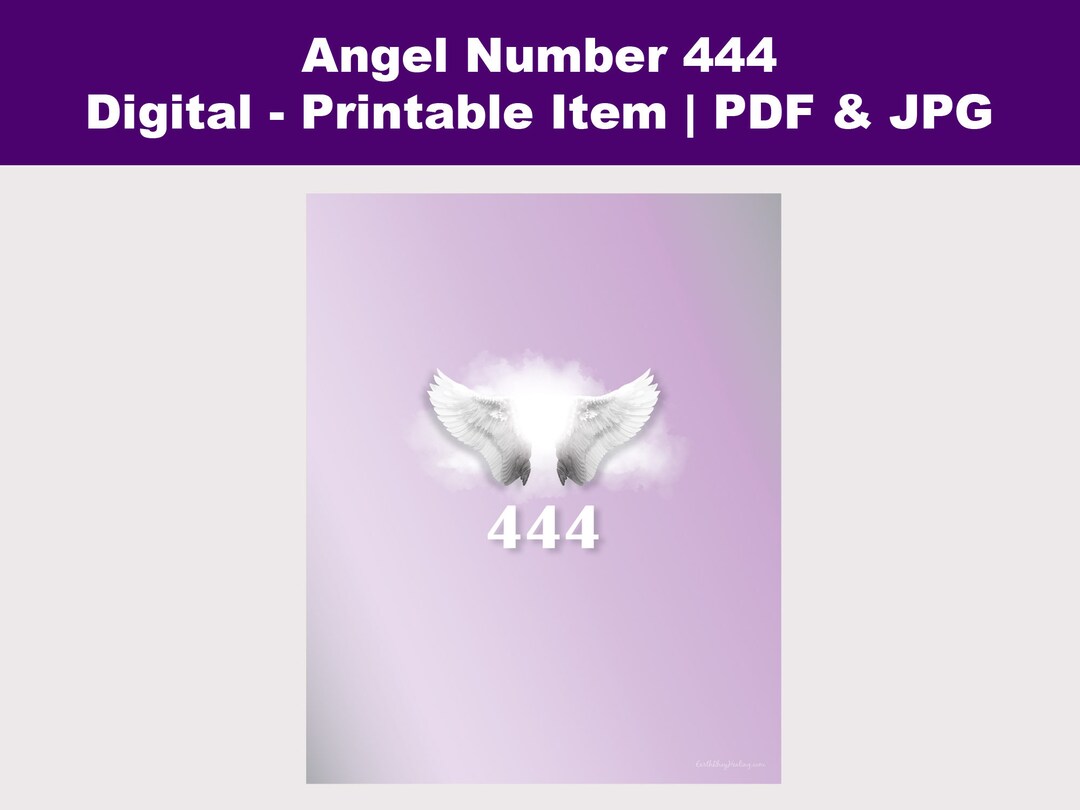 Angel Number 444 | Angel Numbers | Angel Numbers Poster | Angel Art ...