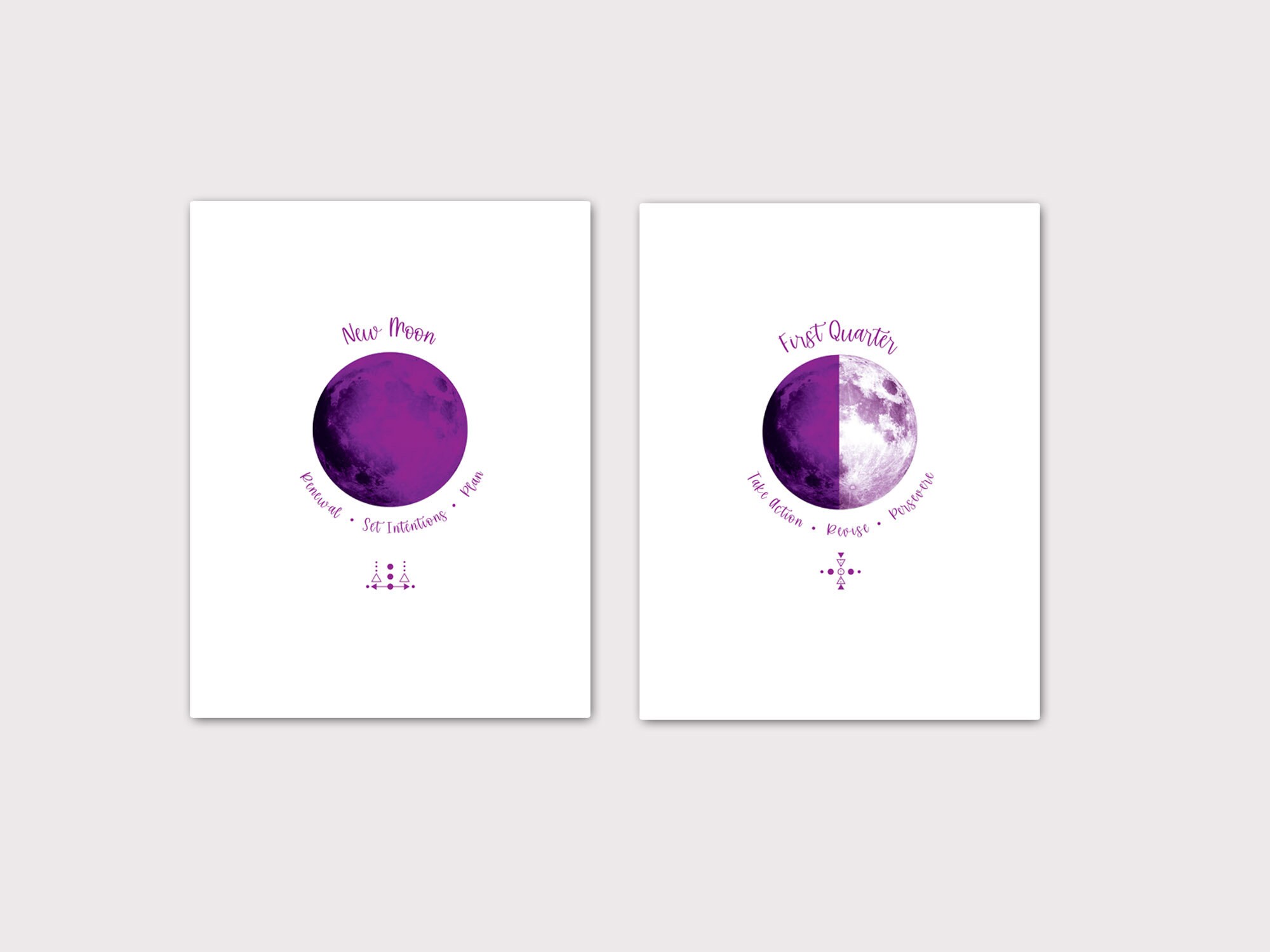 Moon Phase Designs | Moon Phases Poster | Moon Art | Digital Download ...