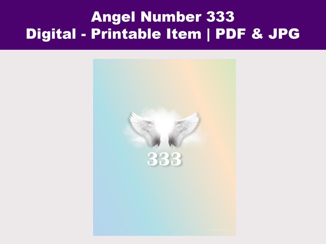 Angel Number 333 | Angel Numbers | Angel Numbers Poster | Angel Art ...