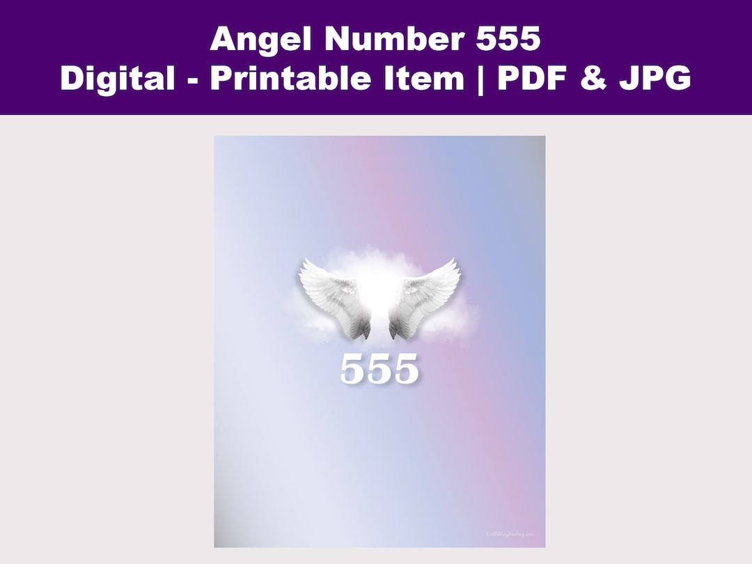 Angel Number 555 | Angel Numbers | Angel Numbers Poster | Angel Art ...