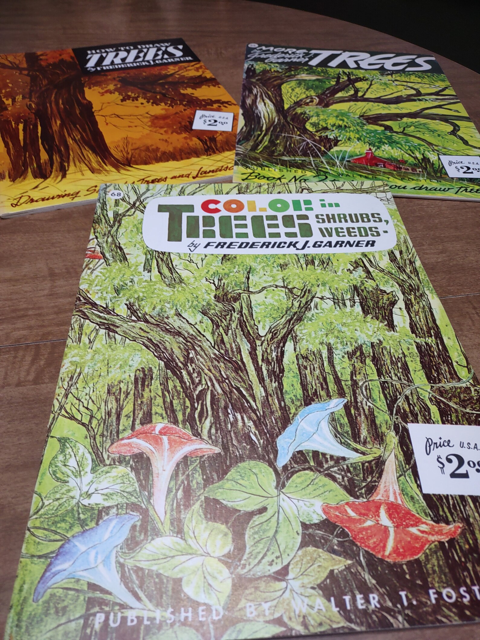 How to Draw Trees, More Trees, and Trees Shrubs Weeds 3 Book Lot by ...