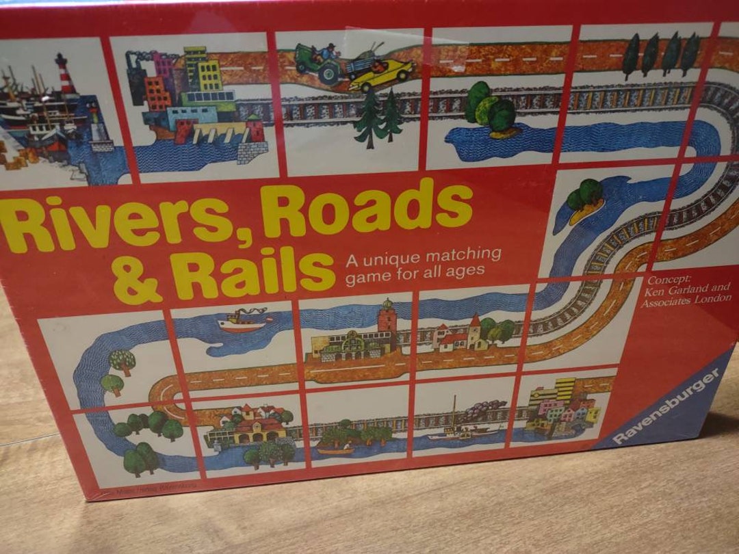 Rivers, Roads & Rails A Unique Matching Game Ravensburger Vintage 1989 ...