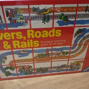 Rivers, Roads & Rails A Unique Matching Game Ravensburger Vintage 1989 ...