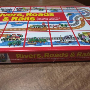 Rivers, Roads & Rails A Unique Matching Game Ravensburger Vintage 1989 ...
