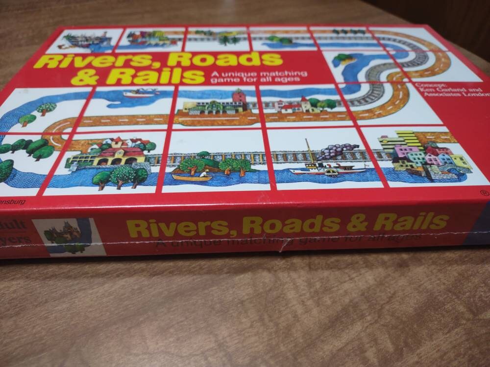 Rivers, Roads & Rails A Unique Matching Game Ravensburger Vintage 1989 ...