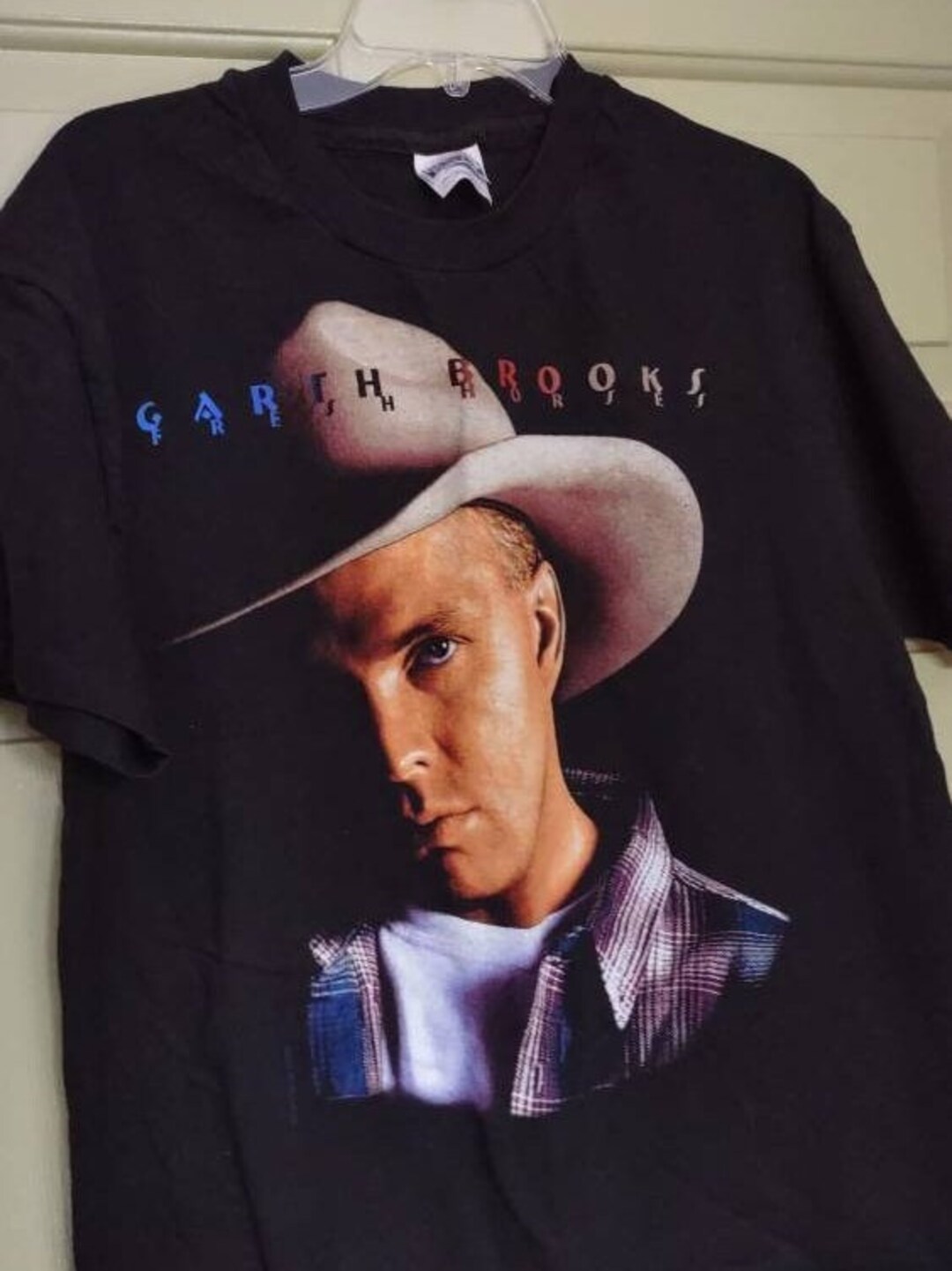 Vintage T-shirt Garth Brooks Fresh Horses World Tour Two Sided Graphic ...