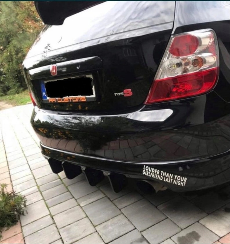 Honda Civic EP3 EP2 Typer Sport Diffuser Fins - Etsy