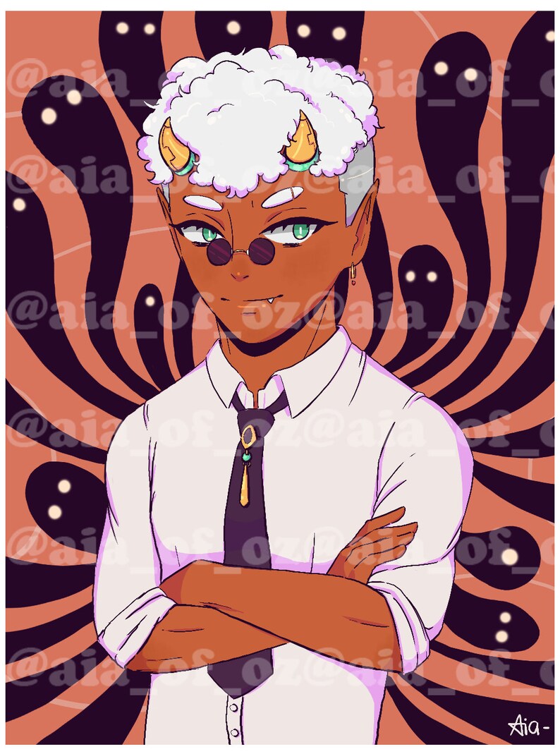 Illustration Demon Anime Style - Etsy