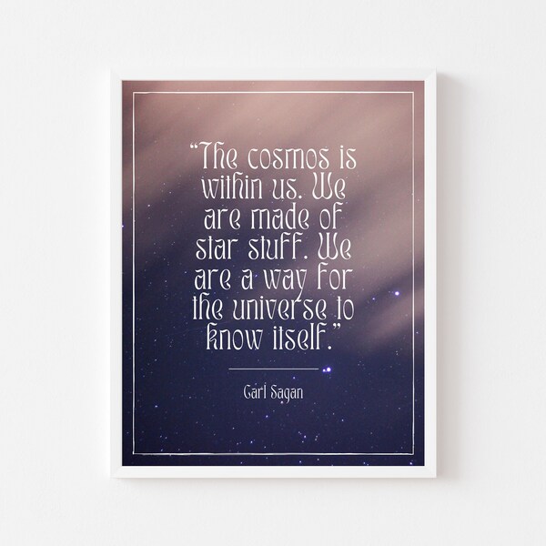 Carl Sagan Quote - Etsy