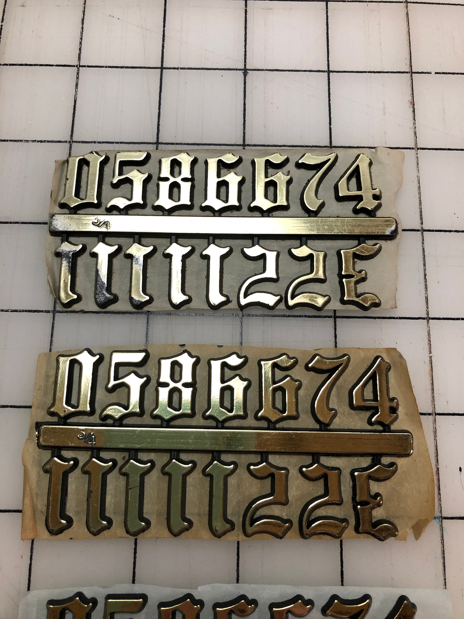 3/4 Inch Gothic Vintage Plastic Clock Face Numbers Hot Press. - Etsy