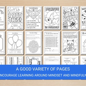 Growth Mindset and Mindfulness Colouring Sheets and Activity Pack ...