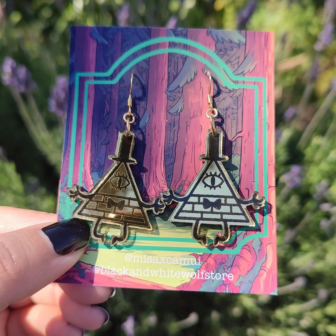 Bill Cipher Earrings - Etsy UK