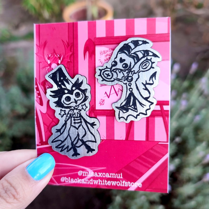 Helluva Boss Stolas y Blitzø Fanart Pin - Etsy México