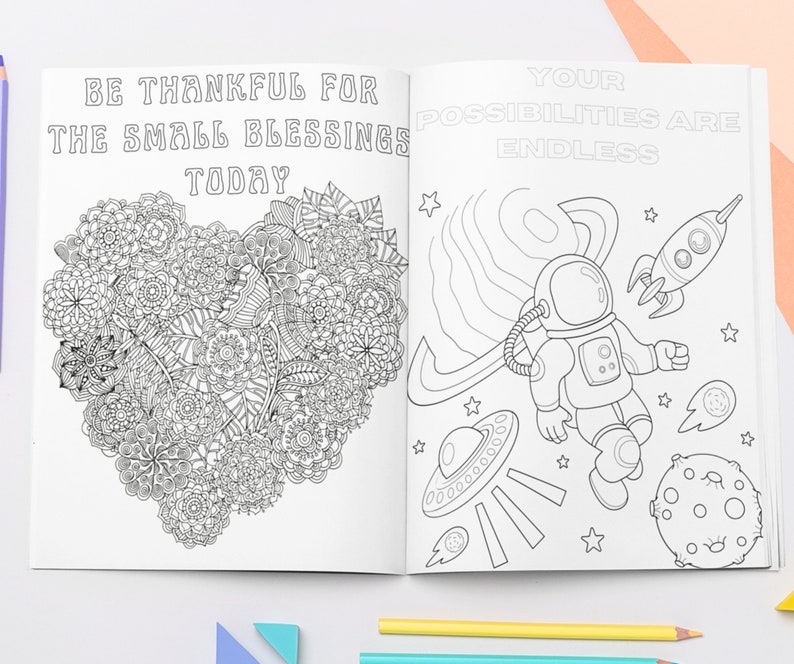 Inspirational Coloring Book - Positive Vibes - Adult Coloring Book ...