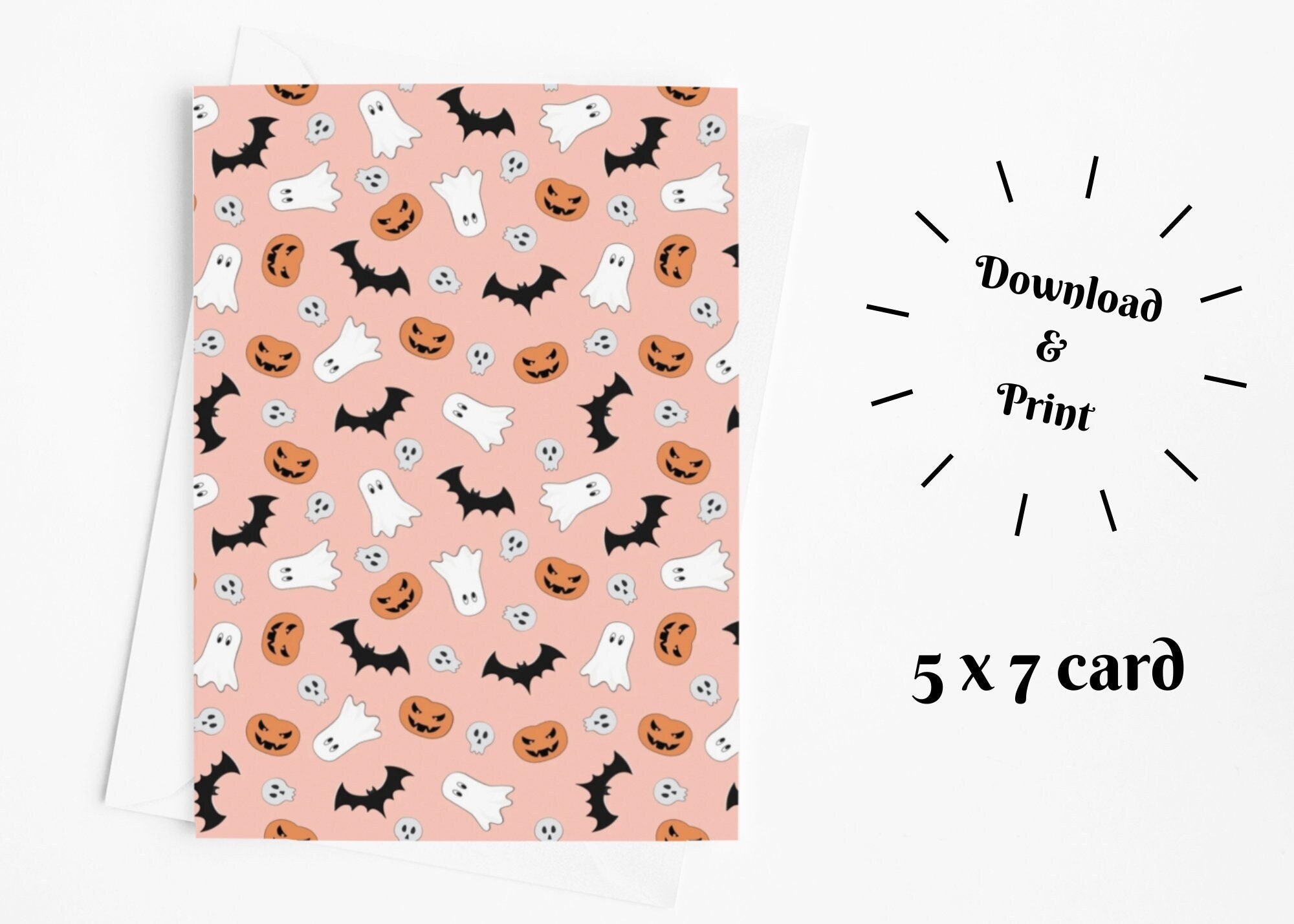 Printable Happy Halloween Card / Instant Download PDF - Etsy
